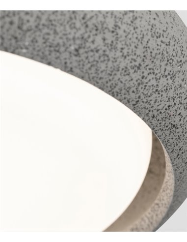 Plafón de techo de exterior Anga – Faro – Diseño redondo de cemento en ...