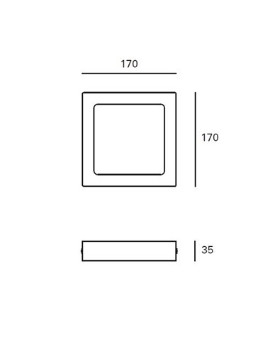 Easy Surface ceiling light - FORLIGHT - White square lamp, LED 3000K or ...