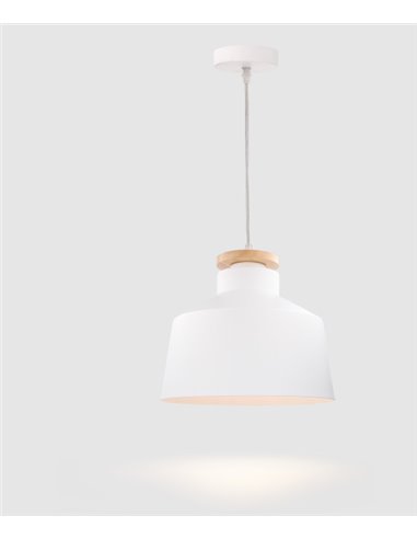 Nube pendant light - FORLIGHT - Nordic style, steel and wood pendant ...