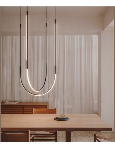 Tubs Modular Triplex Arch Cross pendant light - LedsC4 - DALI dimmable ...