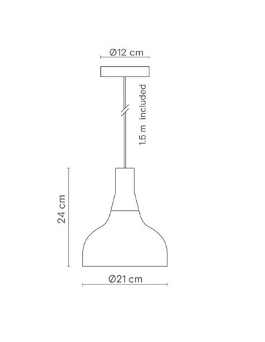 Reiko Cone pendant light - Robin - Modern pendant light in metal and ...