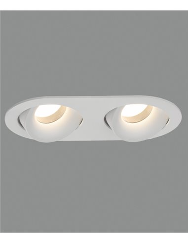 Musca recessed light - ACB - White aluminium, 2xGU10