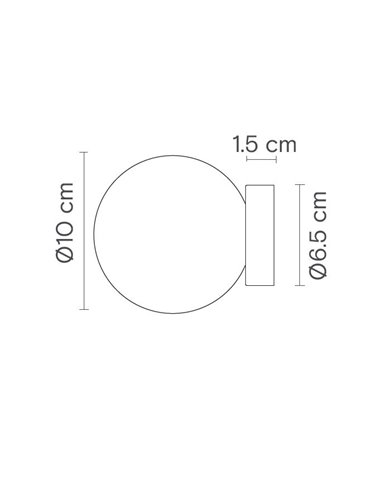 Royal Simple wall light - Robin - Minimalist gold design, round ...