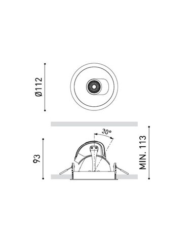 Pointer recessed ceiling spotlight - Arkoslight - Round adjustable LED ...