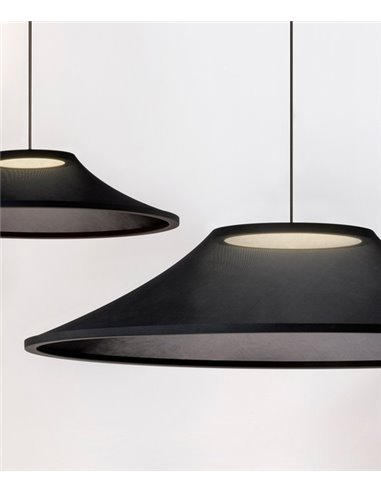 Warp recessed pendant light - Arkoslight - Textile lampshade, translucent