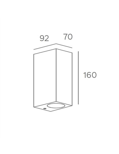 Kubo outdoor wall light - FORLIGHT - Cubic black lamp